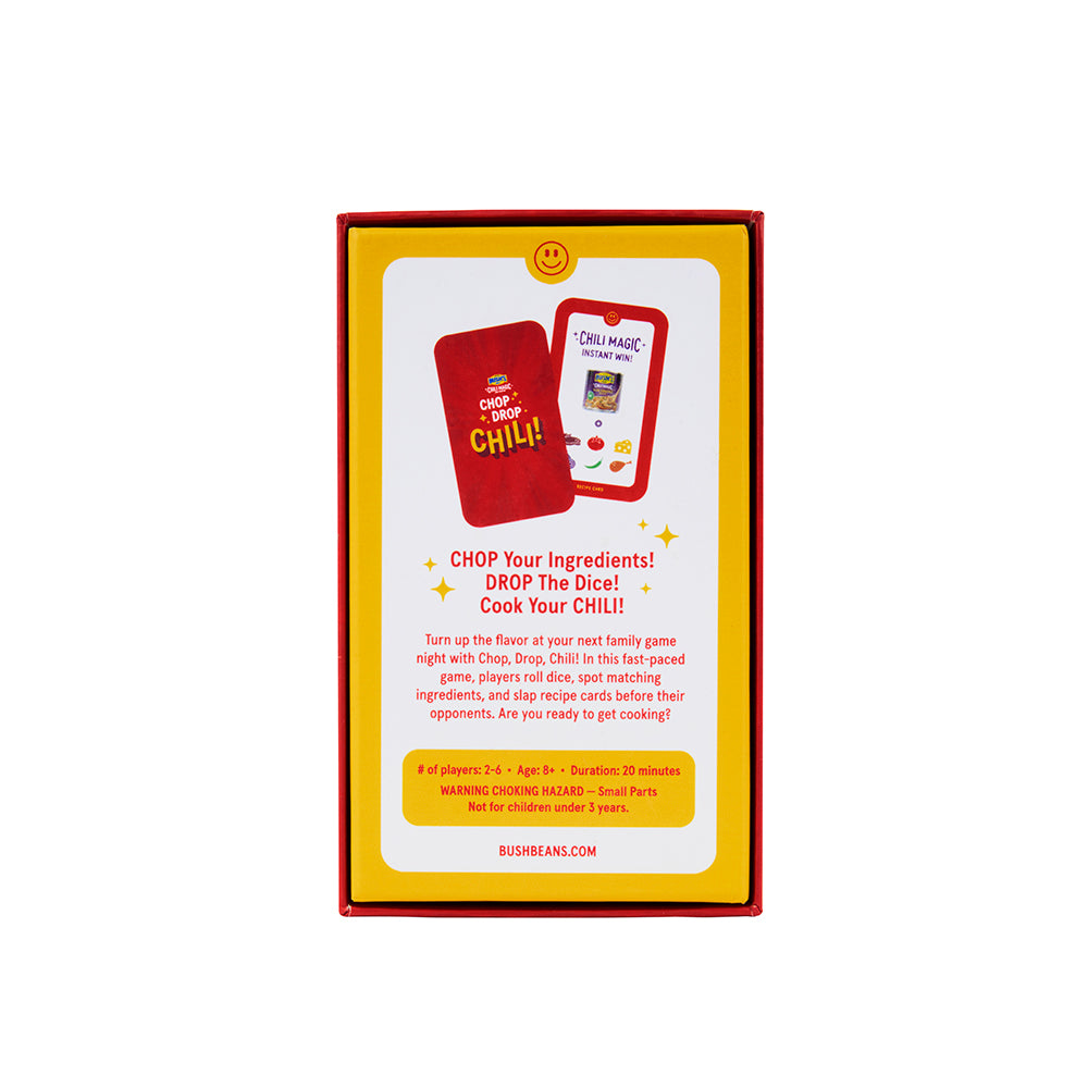 Chop. Drop. Chili! Card and Dice Game – Shop.BushBeans.com